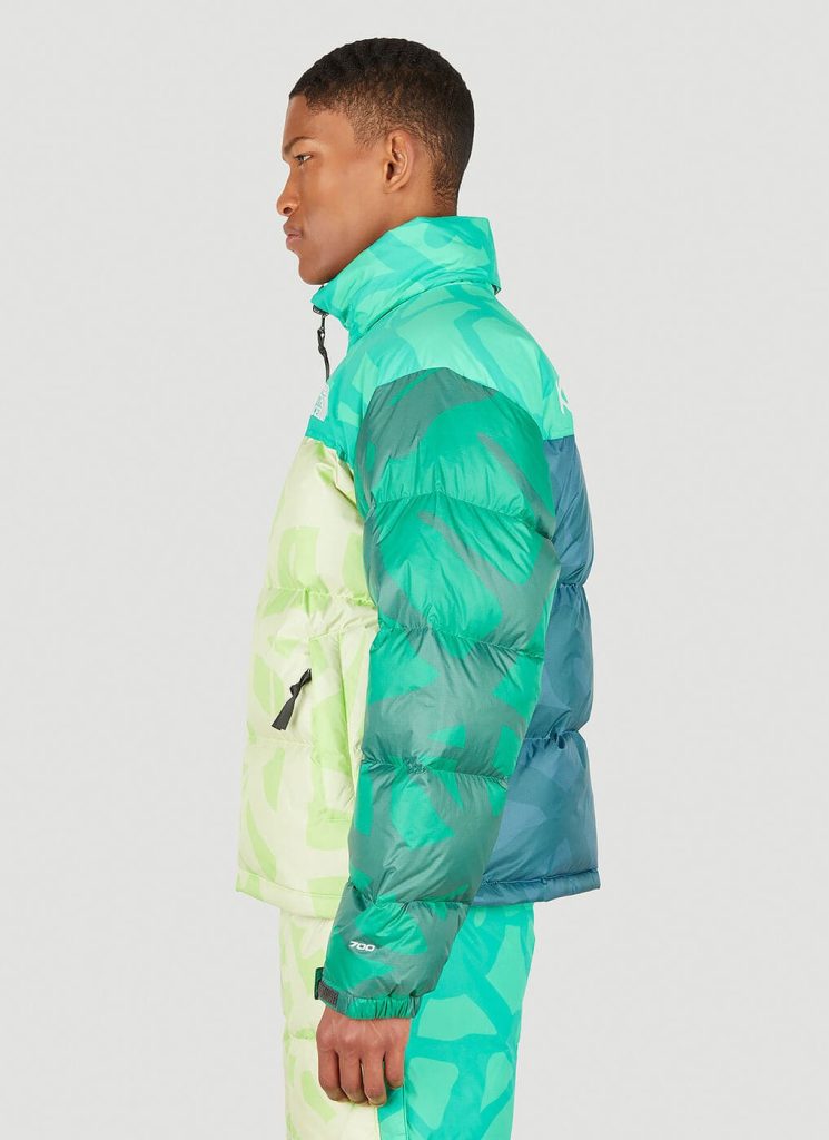 KAWS x The North Face Youth Retro 1996 Nuptse Jacket KW Safety Green - Kaws-Shop