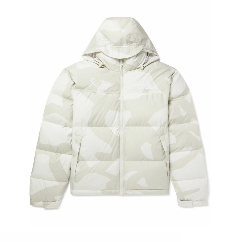 KAWS x TNF Retro 1996 Nuptse Quilted Shell Down Jacket - Gray - Kaws-Shop